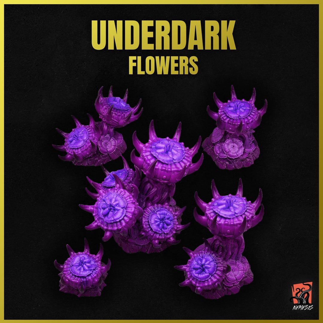 3D PRINTED Dangerous Luminous Glowing Poisonous Alien Radiant Flower ...