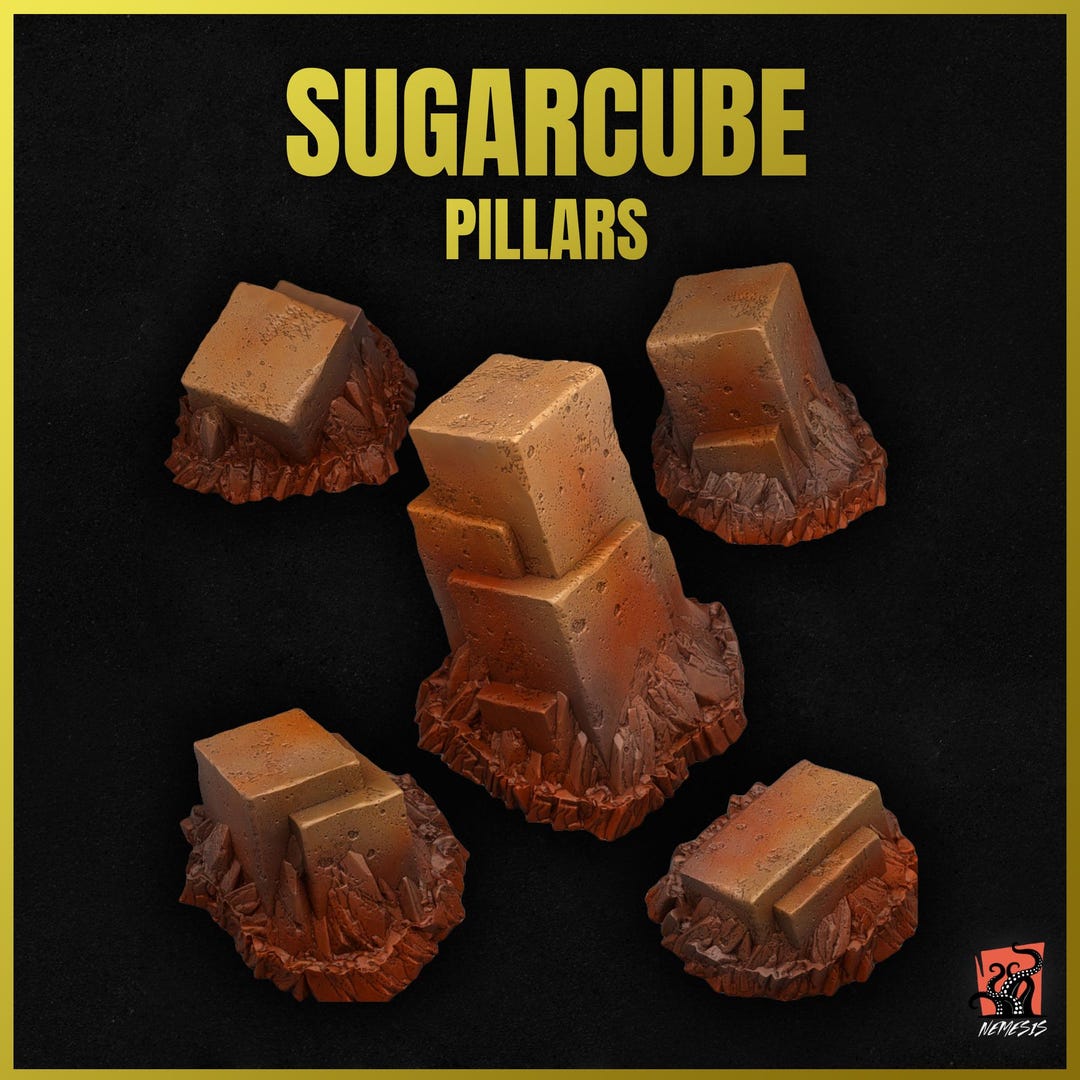 3D PRINTED Mysterious Stone Columns Desert Ancient Dwarven Temple ...