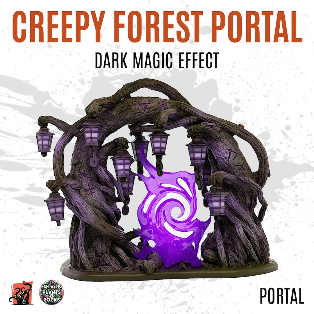 3D PRINTED Magical Portal Cursed Forest Dark Energy Terrifying Darkness ...