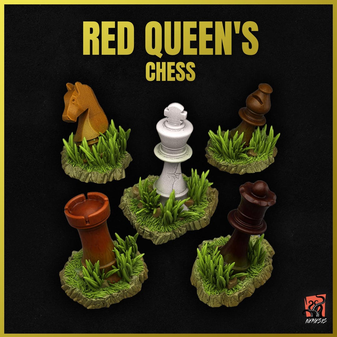 3D PRINTED Giant Chess Pieces Magic Garden Trap Test Wit - Bits ...