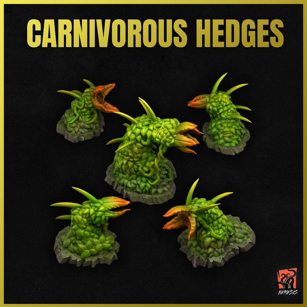 3D PRINTED Carnivorous Plant Bush Predator Jungle Alien Rainforest Bits ...