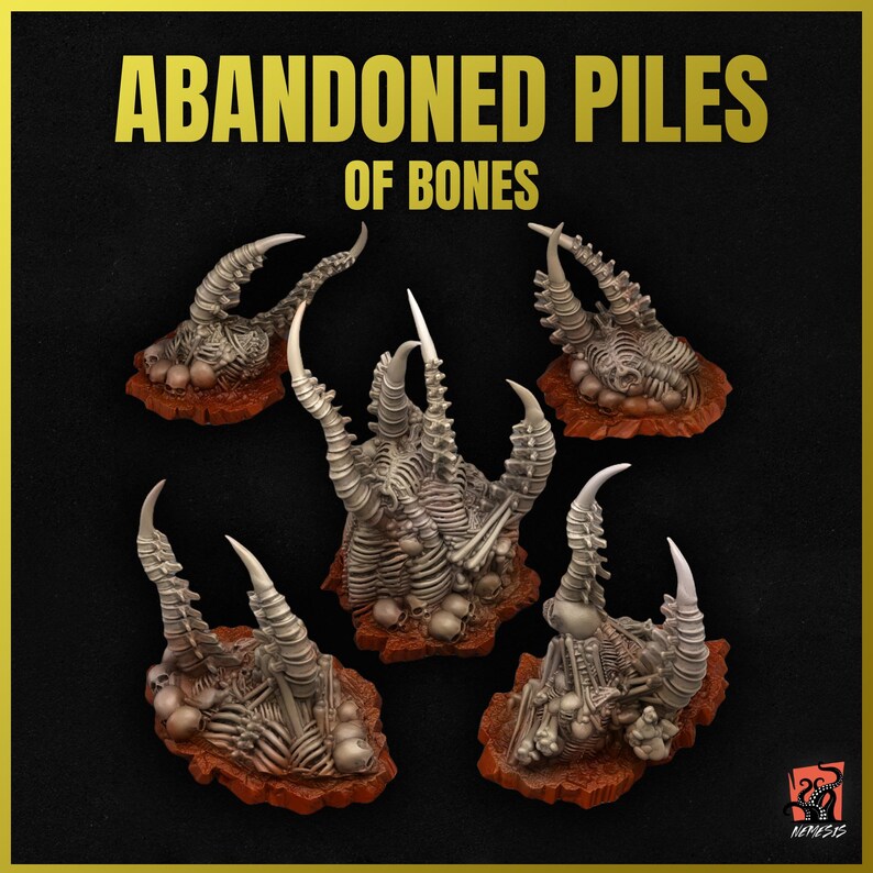 3D PRINTED Hellish Creature Skull Bone Trap Cursed Necromancer - Bits ...