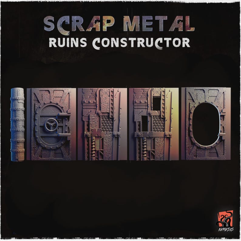 3D PRINTED Rusty Metal Scrap and Garbage Walls Custom Bases and ...