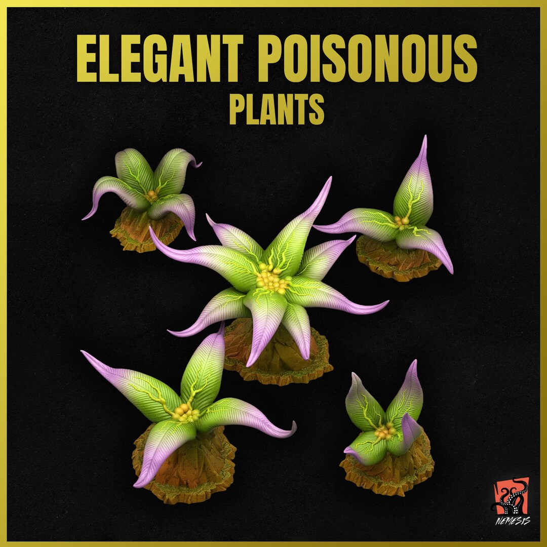 3D PRINTED Plant Poison Toxic Jungle Alien Flower Carnivorous Danger ...