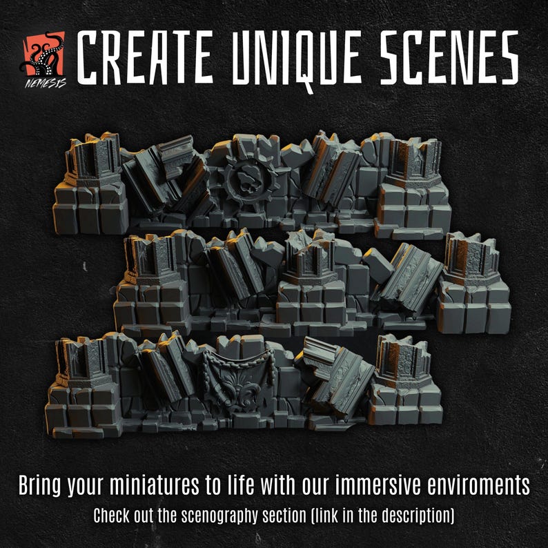 3D PRINTED Elements Wall Sci-fi Central Energy Vent Customize Base and ...