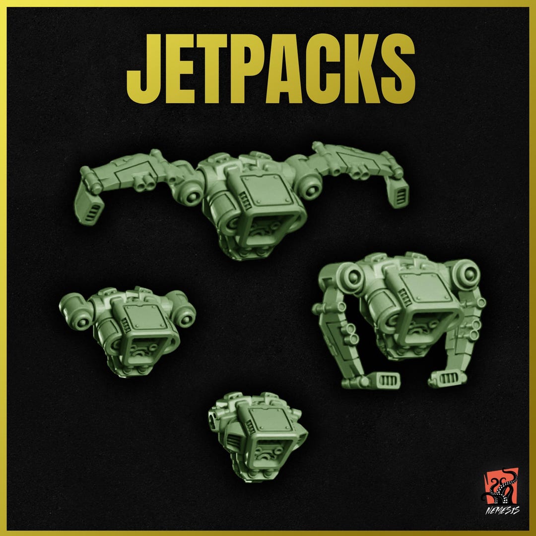 3D PRINTED Jetpack Jet Pack Combat Soldier Assault Futuristic Monastic ...