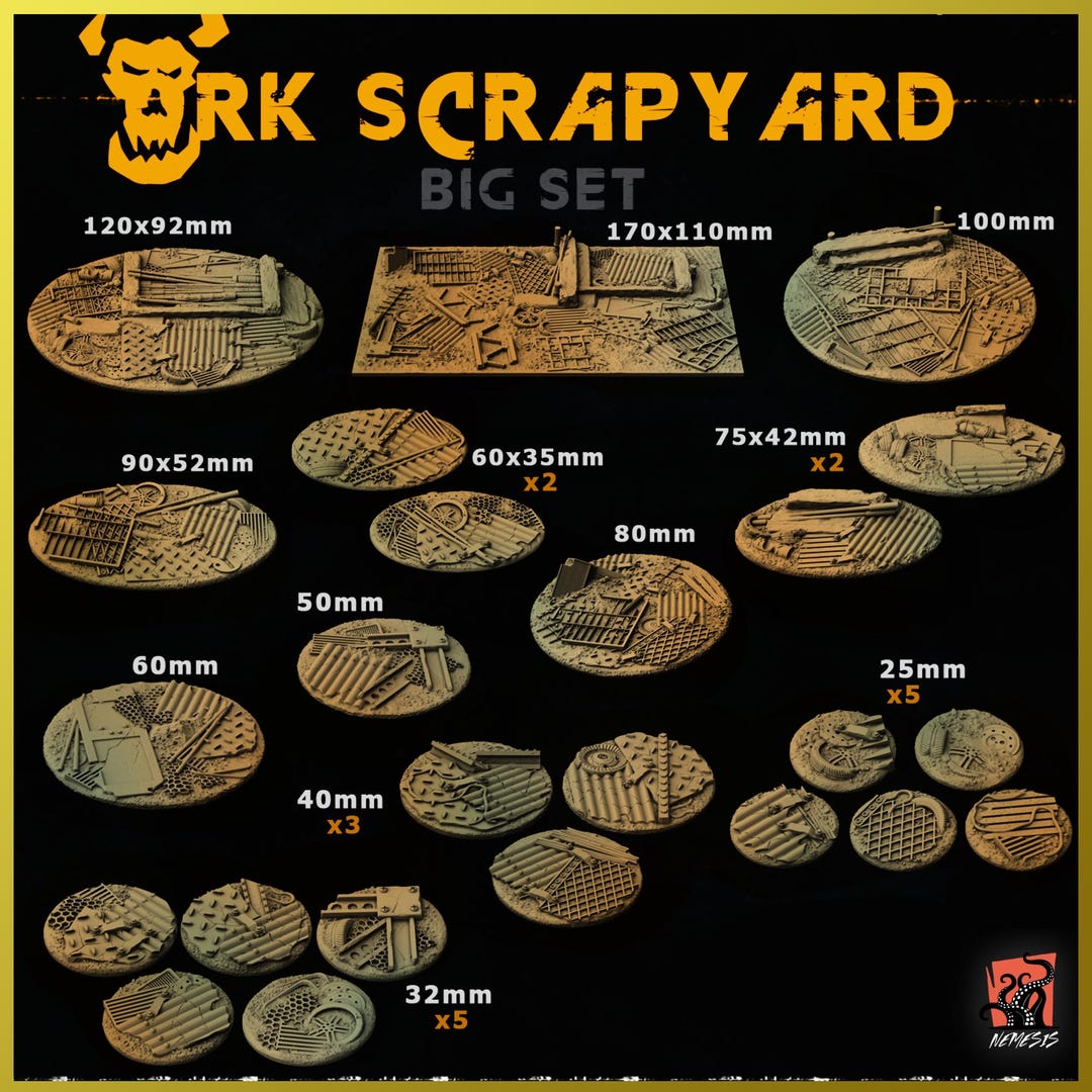 3D PRINTED Orc Scrapyard Fortification Scrap Metal Desert - Custom ...