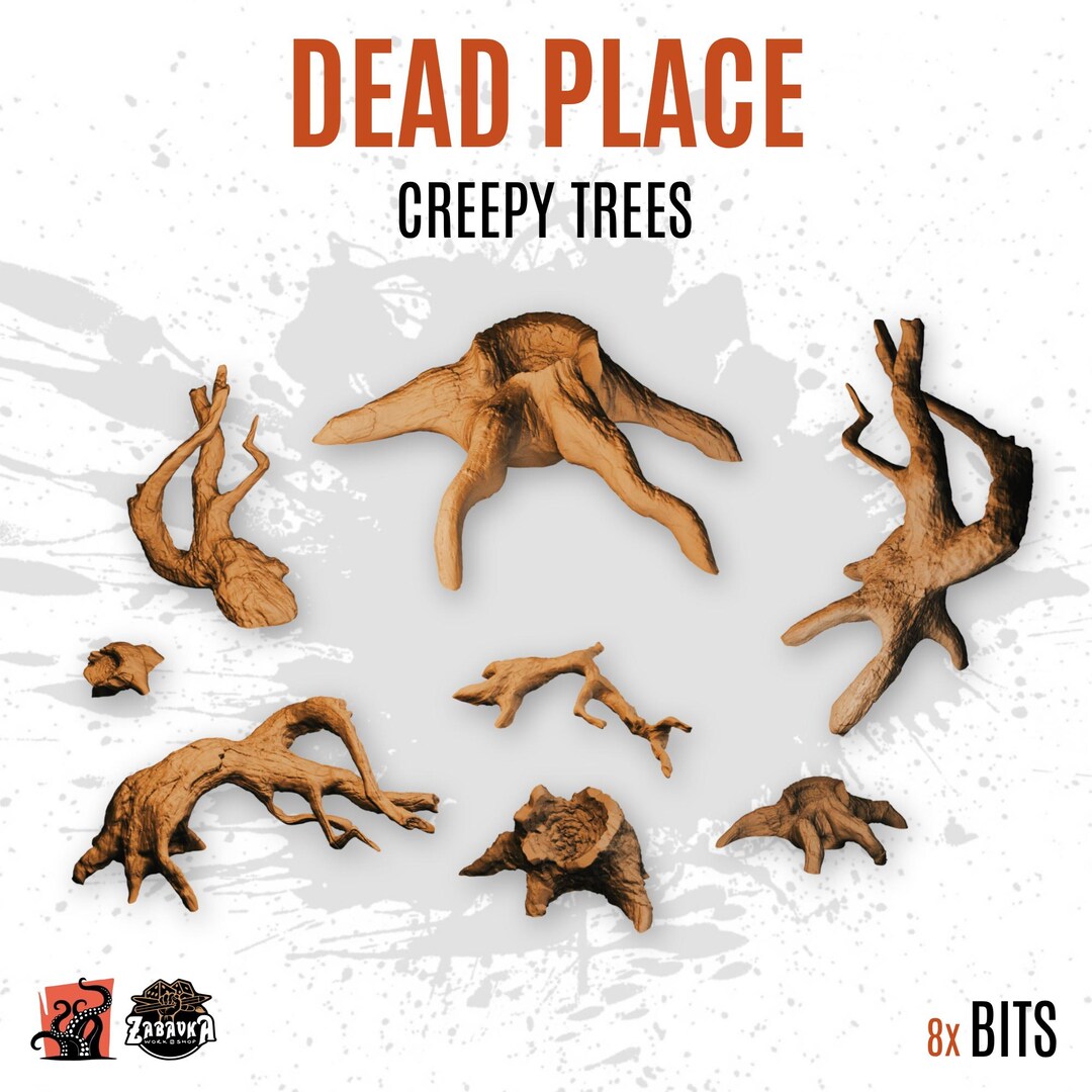 3D PRINTED Creepy Tree Graveyard Vampire Zombie - Custom Bases and ...
