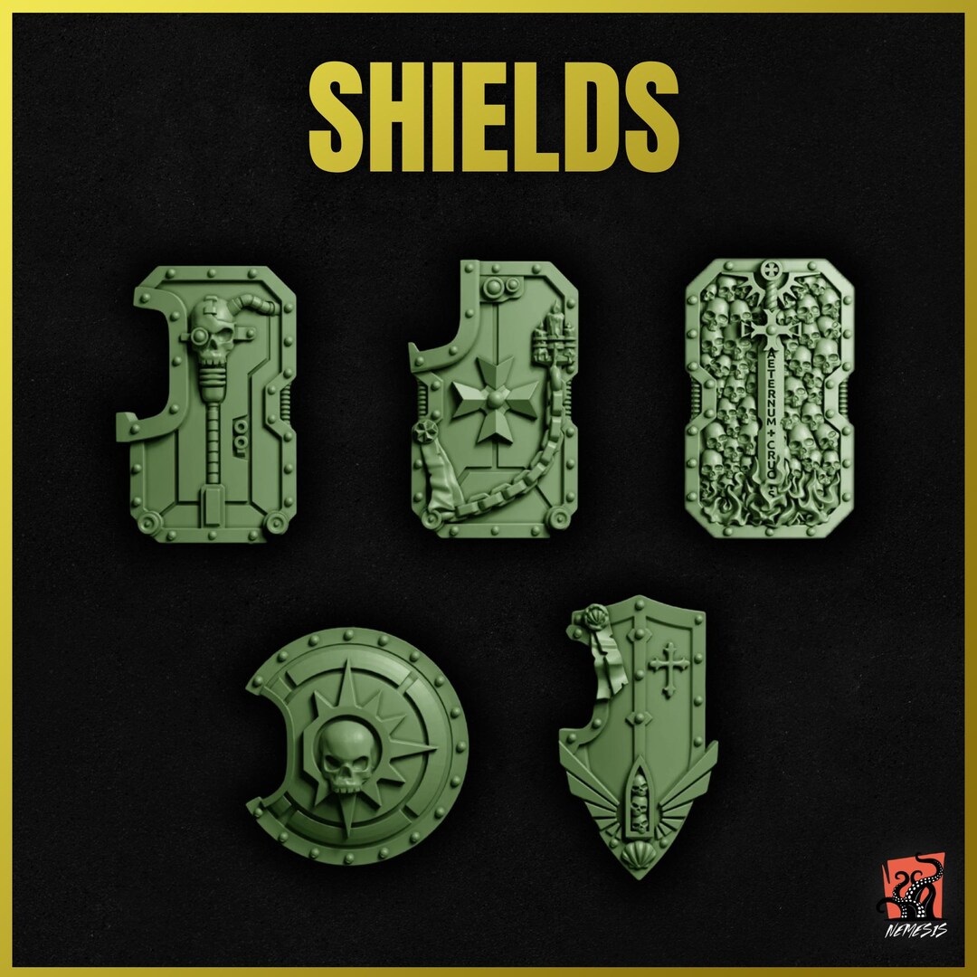 3D Printed Monastic Shield Protection Combat Melee Gothic Decoration ...