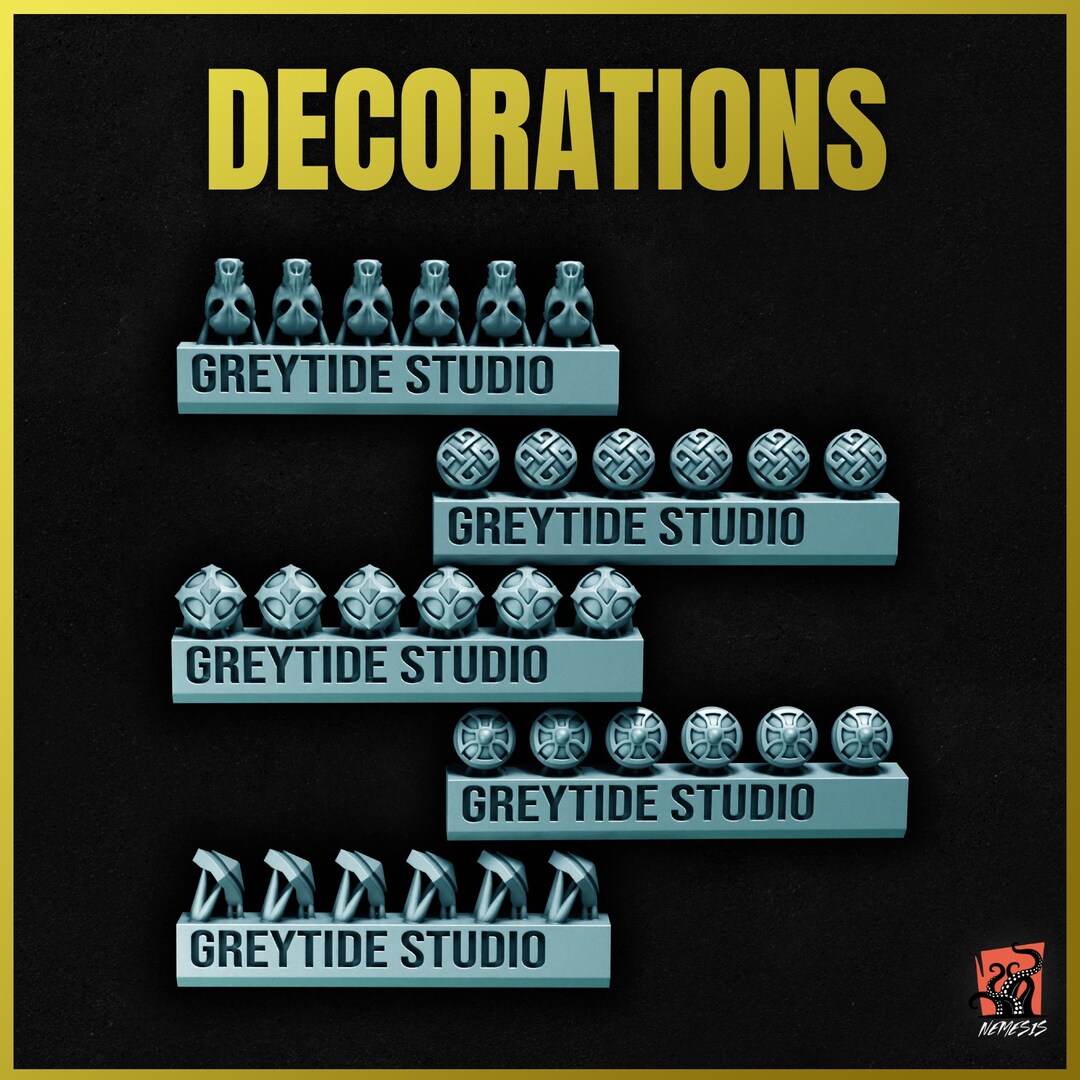 3D PRINTED Sacred Symbol Wolf Skull Runic Insignia Imperial Pectoral ...