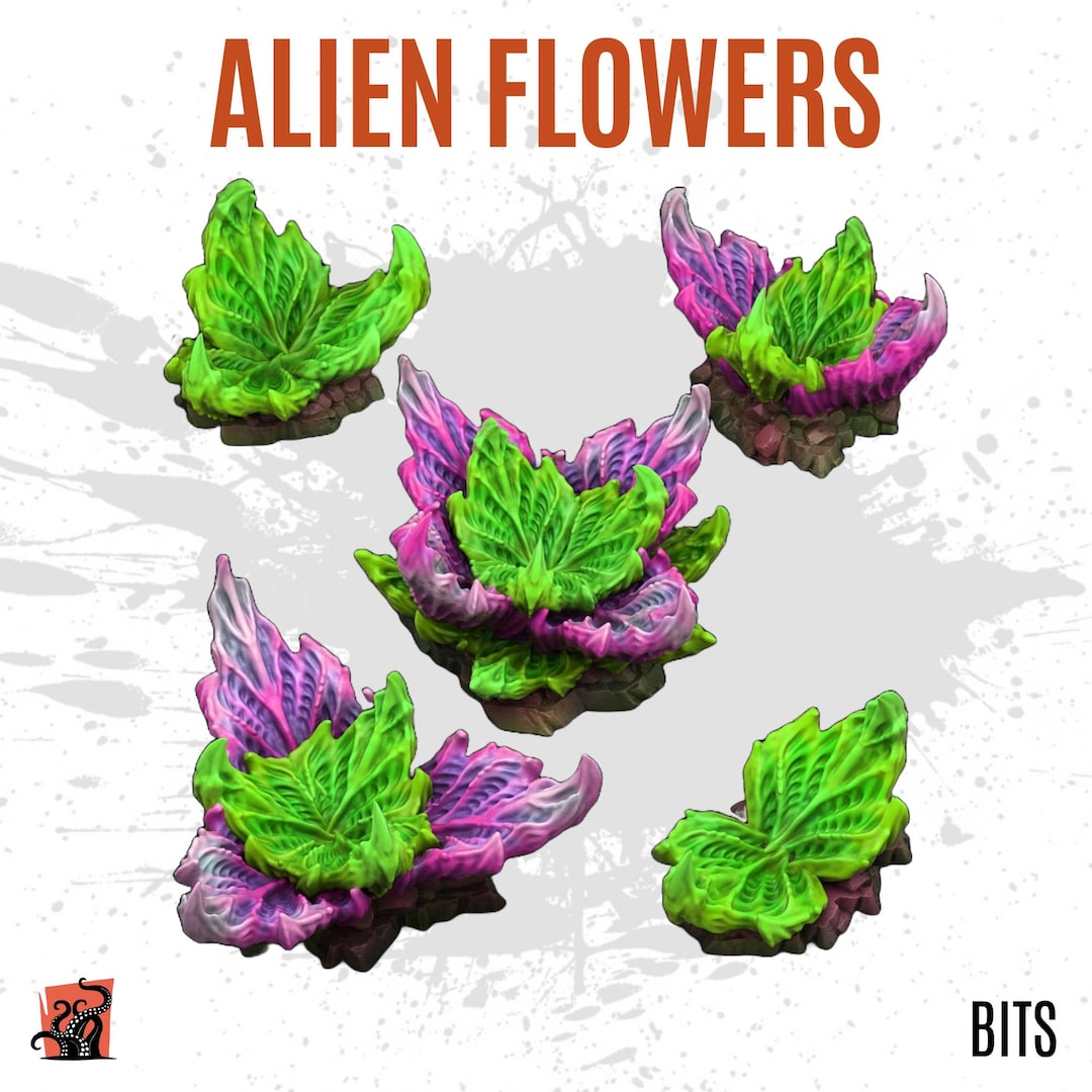 3D PRINTED Toxic Flower Glowing Luminous Alien Dangerous Poisonous ...