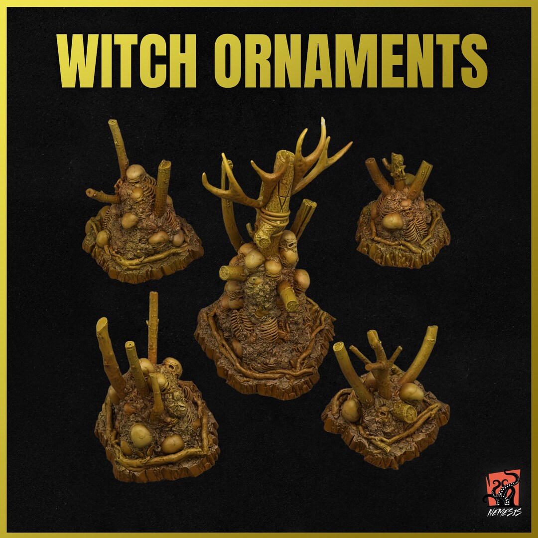 3D PRINTED Totem Witchcraft Sculpture Bones Demonic Invocation Ritual ...