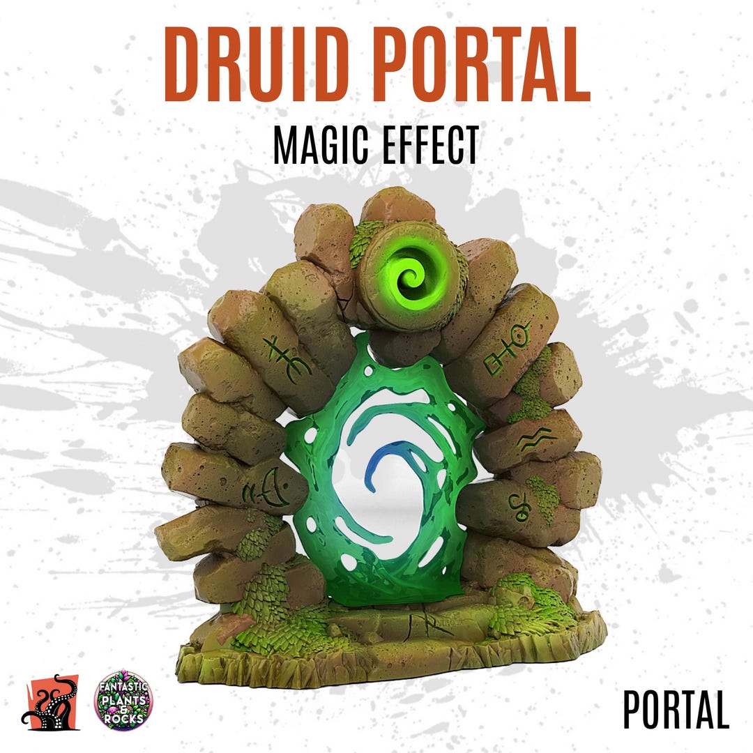 3D PRINTED Portal Mágico Druida Magia Verde Bosque Sagrado Reino ...