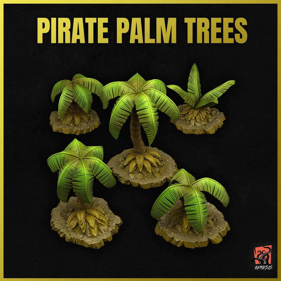 3D PRINTED Tropical Plant Island Palm Tree Jungle Vegetation Rainforest ...