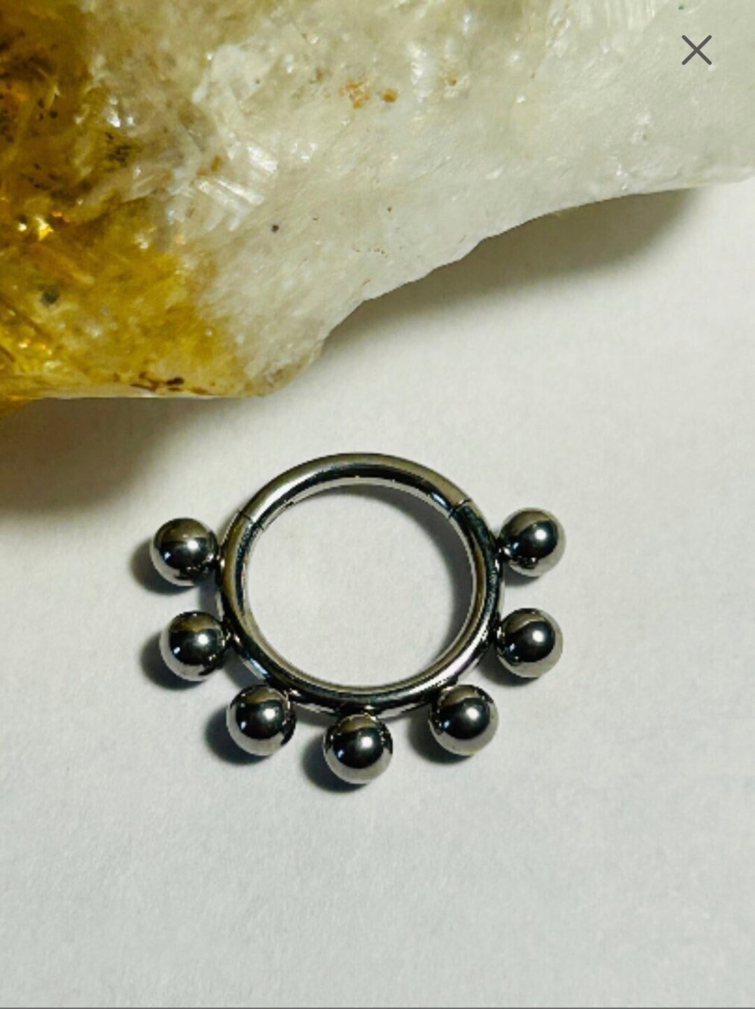 Ball Edge Hinged Septum Ring Surgical Steel Septum or Cartilage Body ...