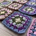 Set of 20 Granny Square Set, Premade Granny Squares, Retro Crochet Kit ...