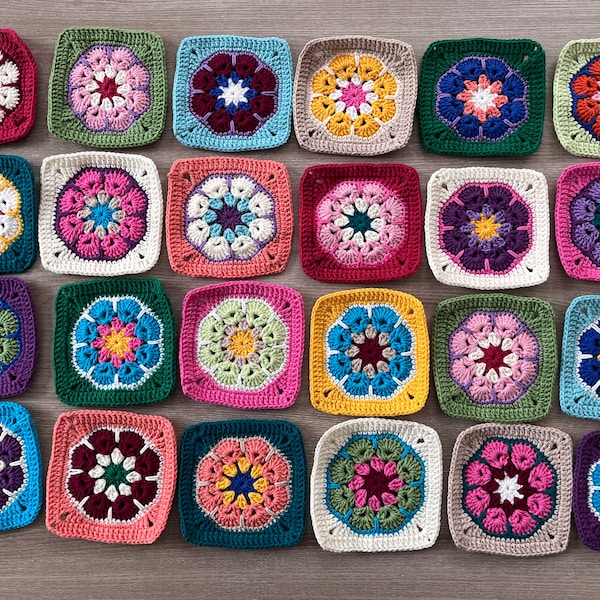 Flower Granny Square - Etsy