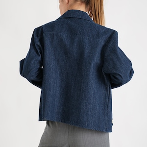 Boxy Cut Denim Jacket With Patch Pockets | for Women Size 34-46 | DEN ...