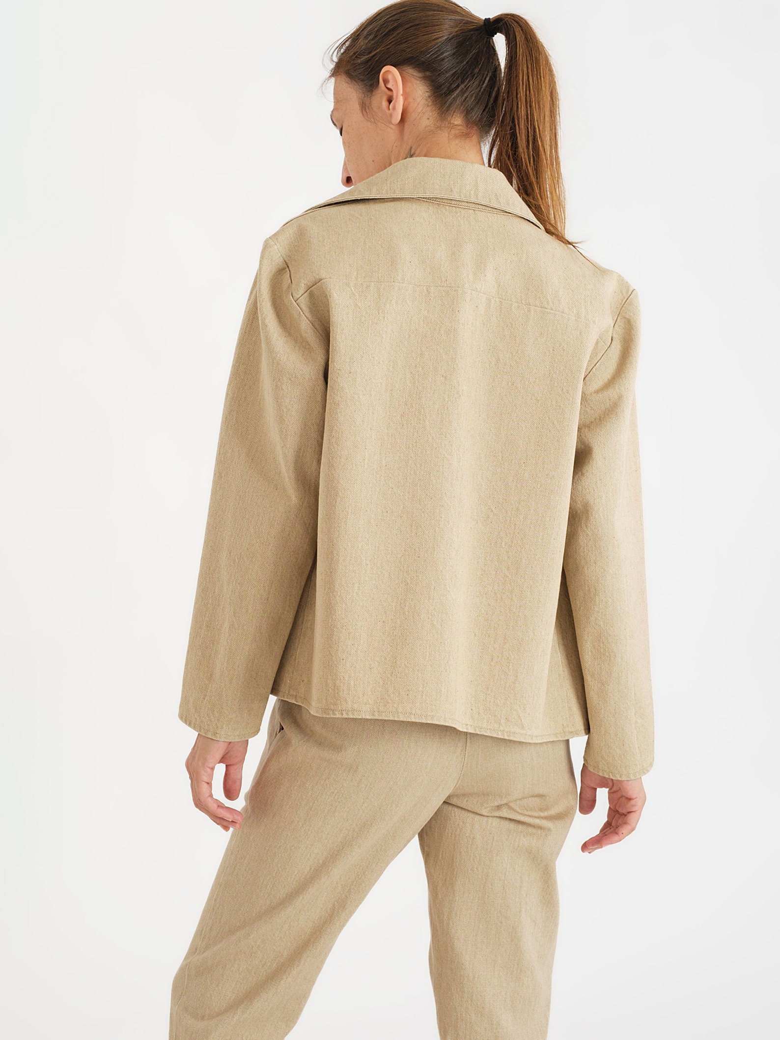 Boxy Cut Denim Jacket With Patch Pockets for Women Size 34-46 DEN ...