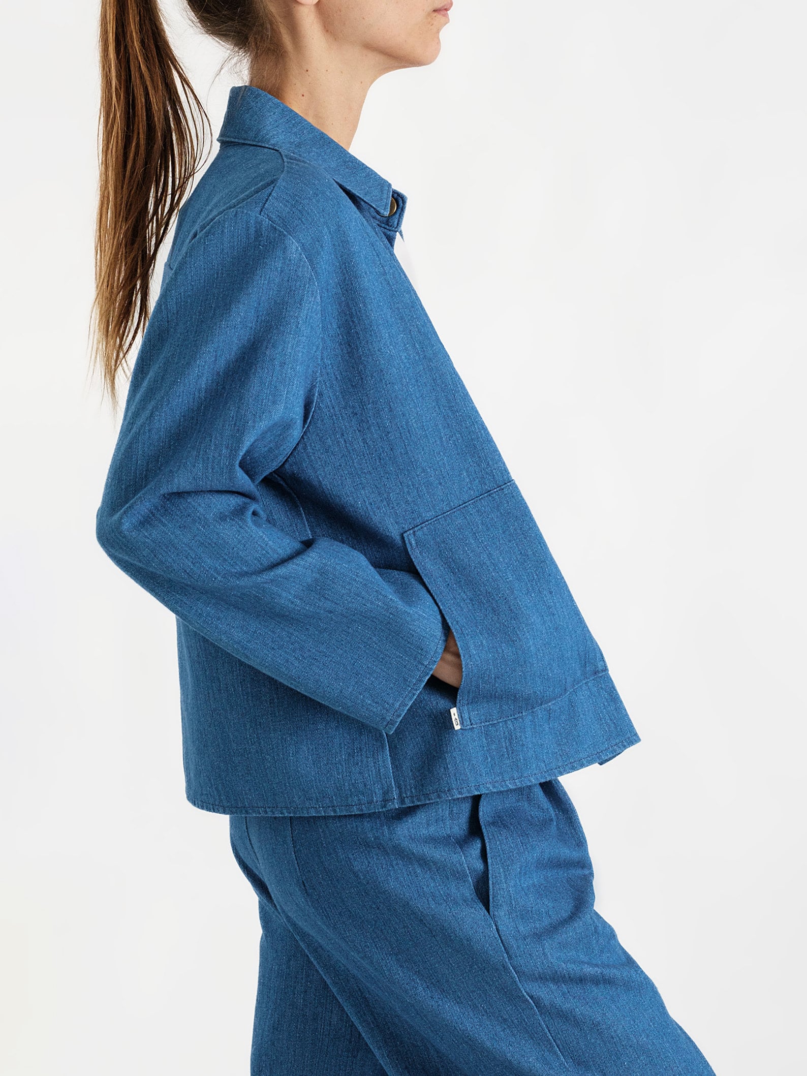 Boxy Cut Denim Jacket With Patch Pockets for Women Size 34-46 DEN ...