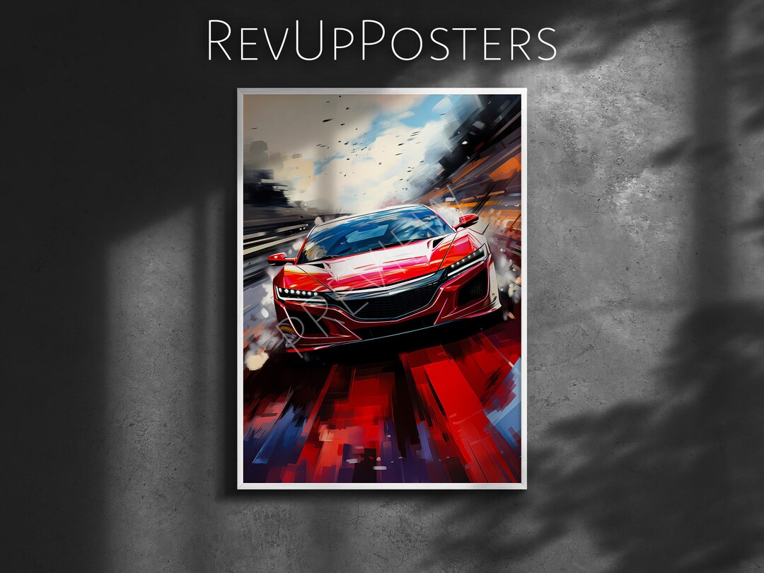 Modern Speedster Art Poster, Urban Rush Illustration, Gift for Speed ...