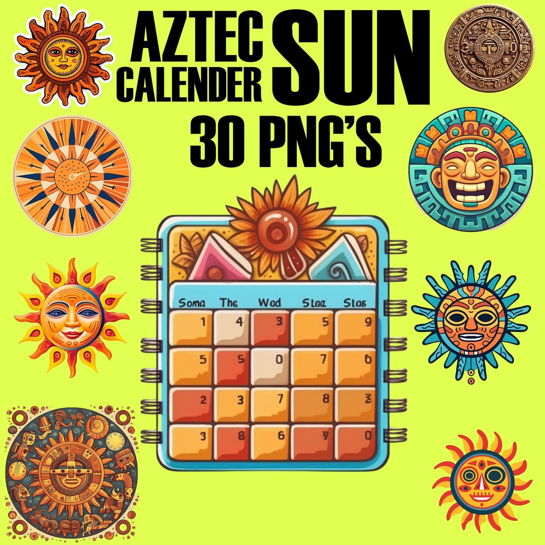 Aztec Calendar SUN Png Instant Download PNG Print Cut File Png File ...