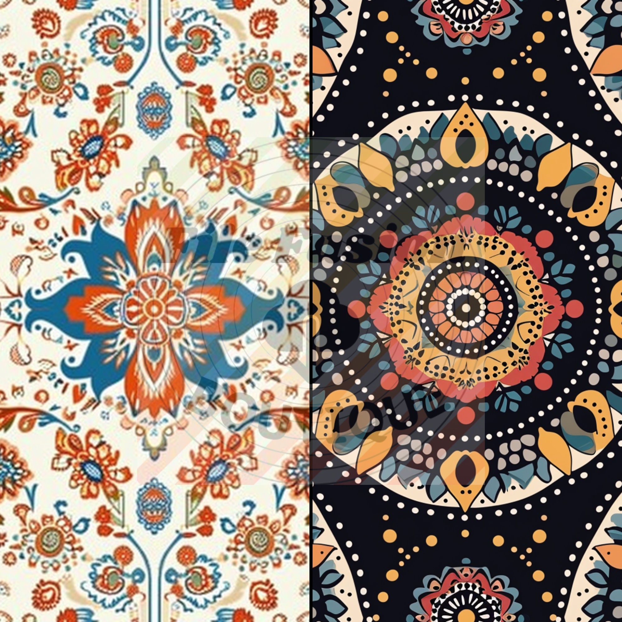 Boho Style Digital Paper, JPG, 12 Patterns, Boho Pattern, Boho Style ...