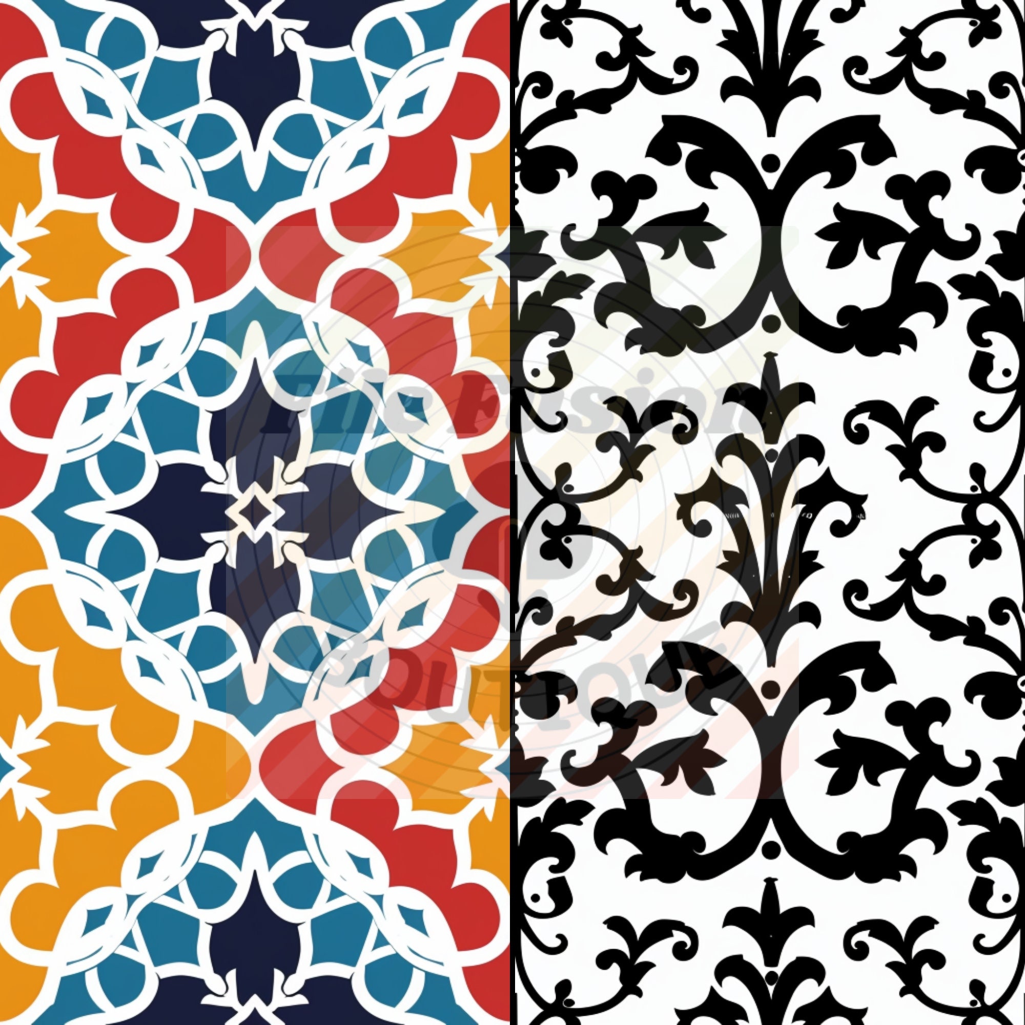 Arabesque Pattern Digital Paper, JPG, 12 Patterns, Arabesque Pattern ...