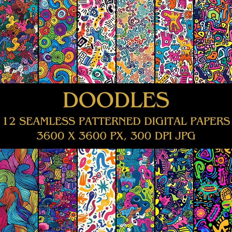 Doodle Pattern - Etsy