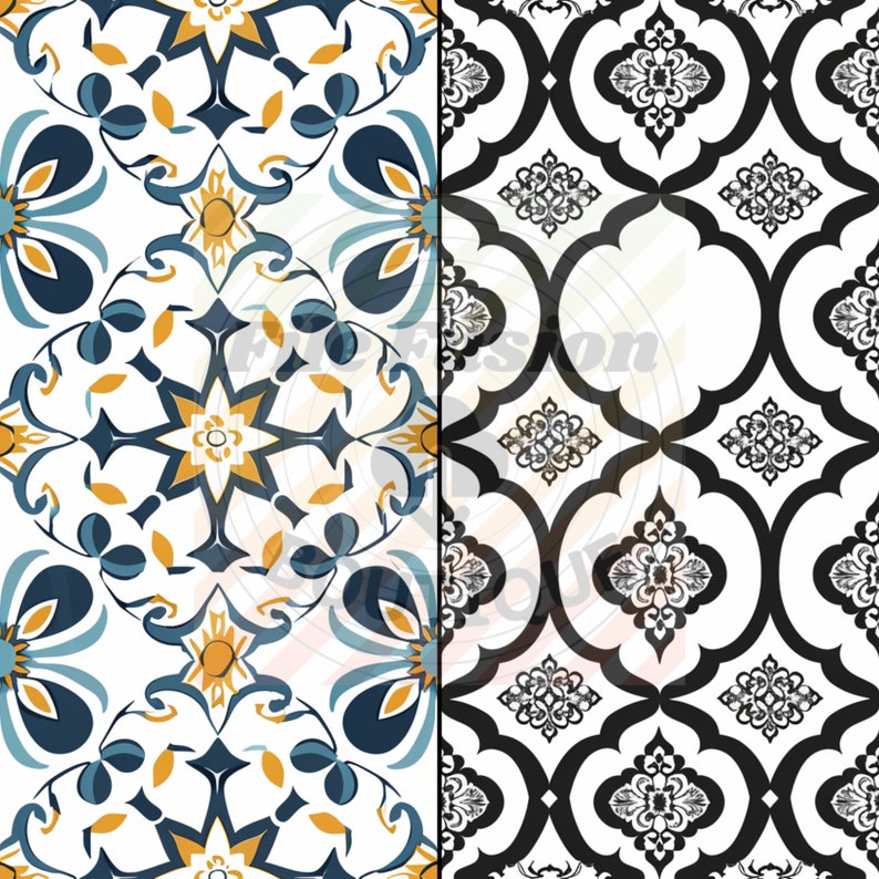Arabesque Pattern Digital Paper, JPG, 12 Patterns, Arabesque Pattern ...