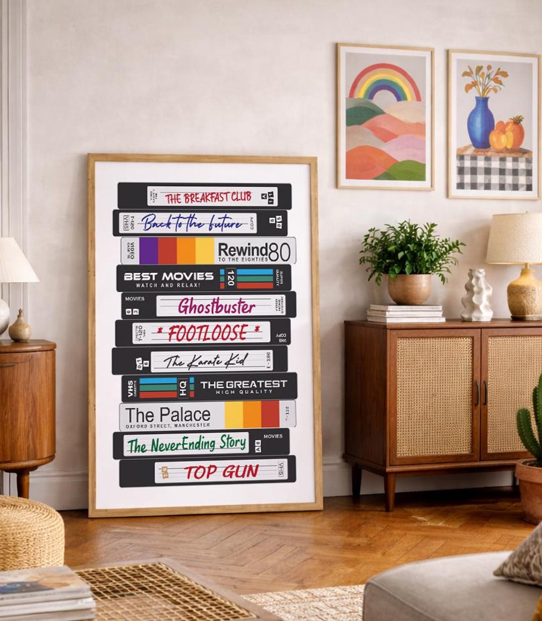 80s Retro VHS Movie Wall Art Print | Vintage Nostalgia Decor - Etsy