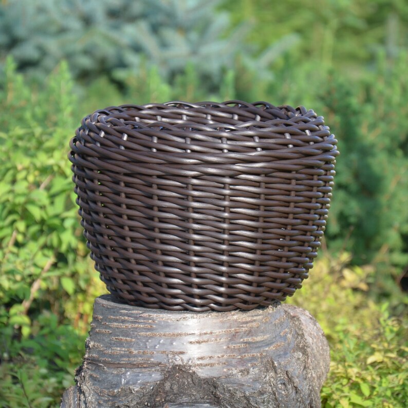 Handcrafted 5-liter Rattan Flower Pot: A Unique and Artistic Touch for ...