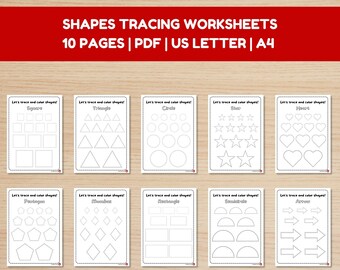 Bundle! Printable Matching Worksheets, Tracing Numbers, Shapes, Color ...