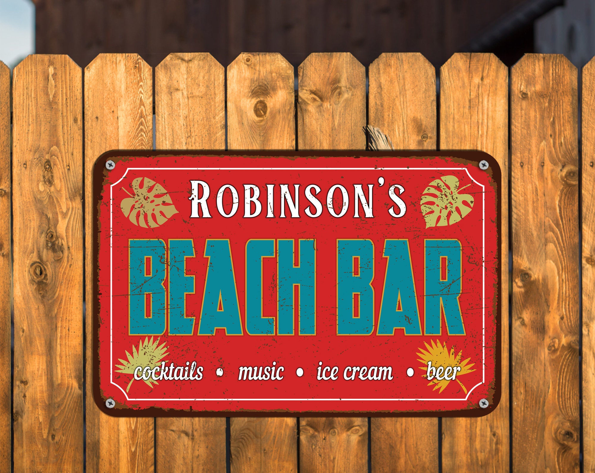 Beach Cocktail Sign, Beach Bar Decor, Beach Bar Sign, Coconut Drink ...