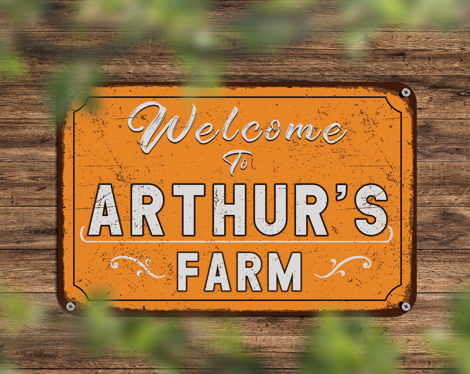 Personalized Farm Sign, Farm House Metal Sign, Retro Farm Sign, Pub ...