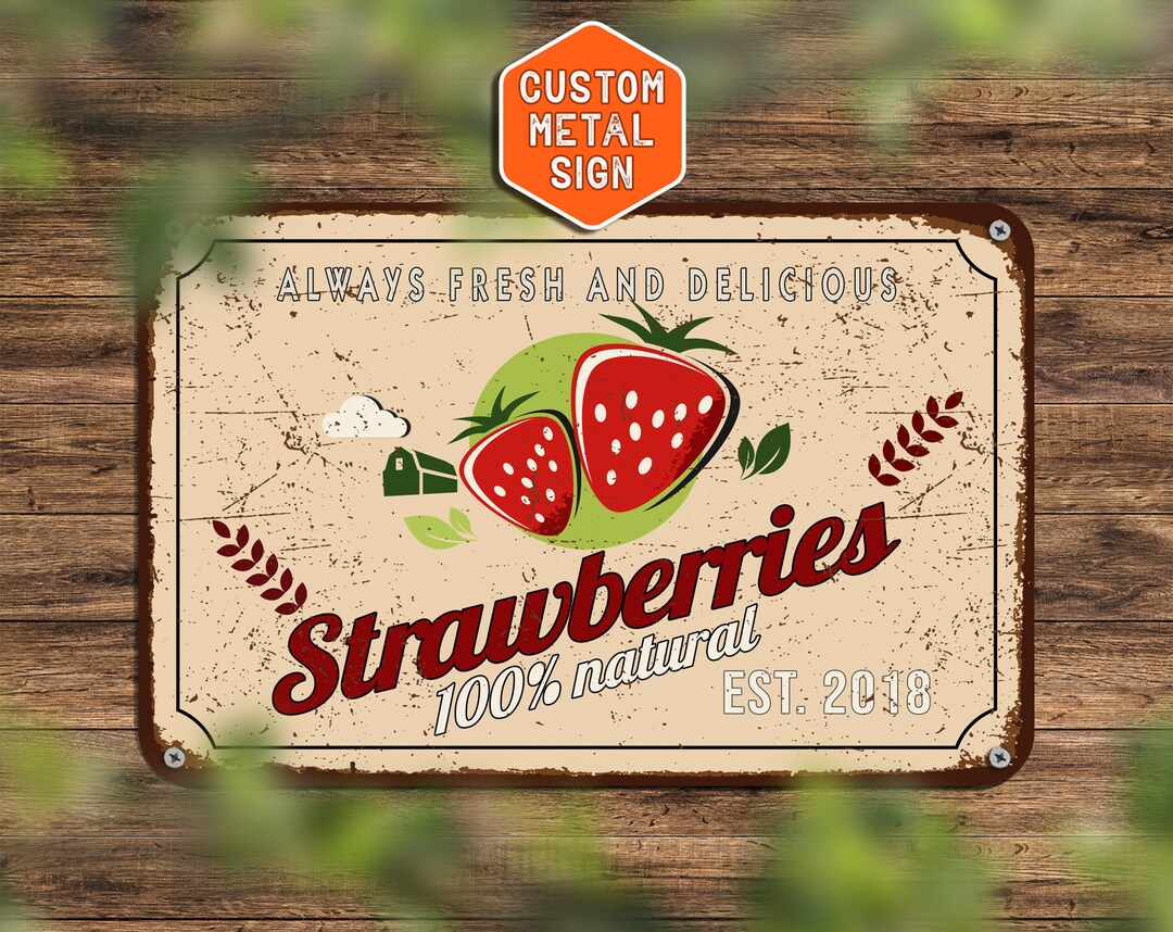 Strawberries Farm Sign, Berry Farm Sign, Berry Farm Decor Farm Sign ...