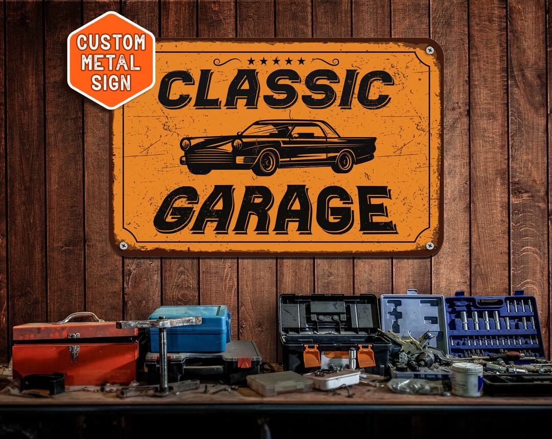 Custom Garage Metal Sign, Car Sign , Vintage Car Sign, Decorative ...