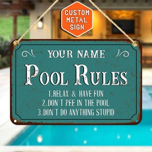Pool Signs - Etsy