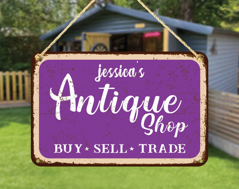 Antique Custom Sign, Antique Enamel Sign, Personalized Antique Sign ...