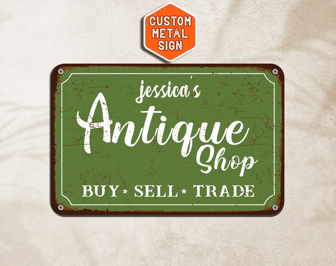 Antique Custom Sign, Antique Enamel Sign, Personalized Antique Sign ...