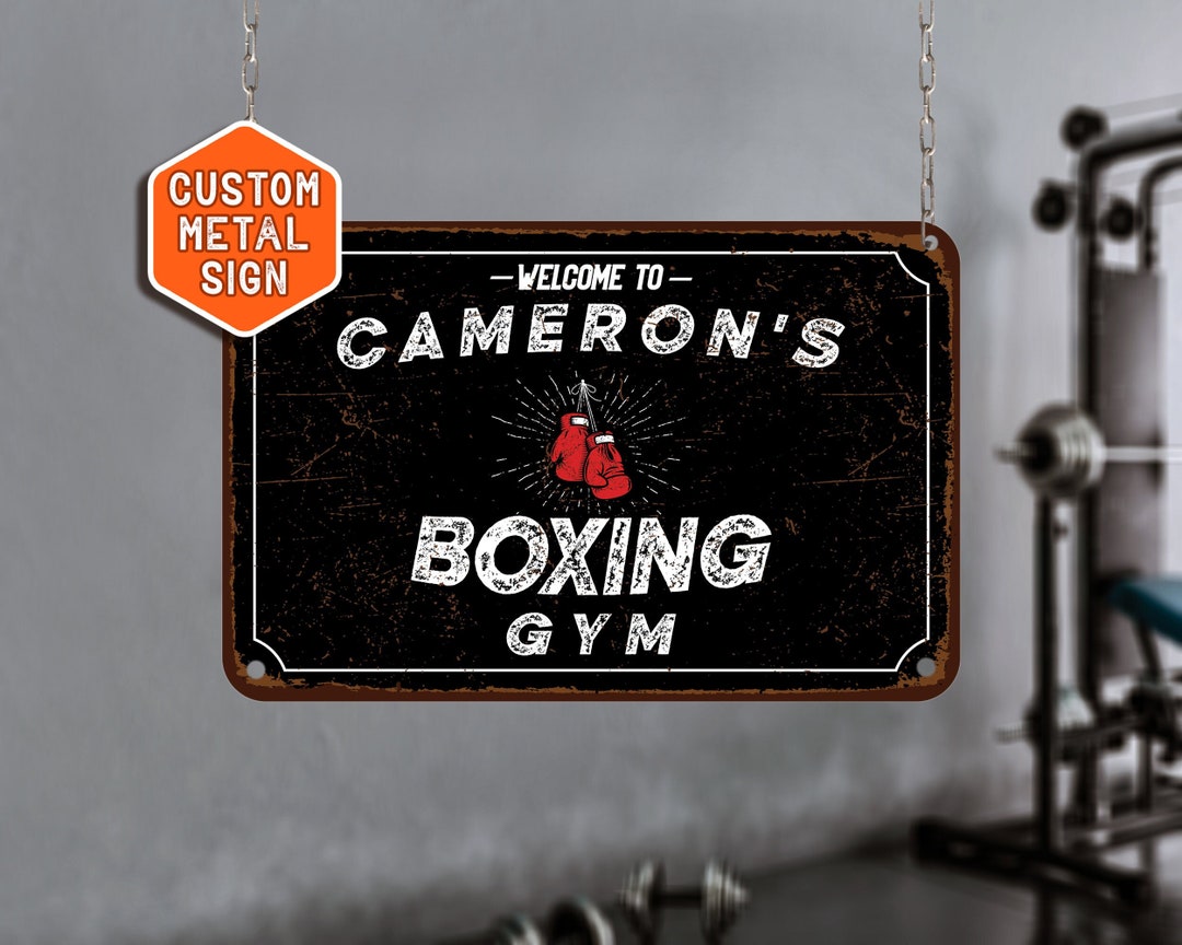 Boxing Sign Custom Metal Sign, Sports Hall Sign , Vintage Tinplate ...