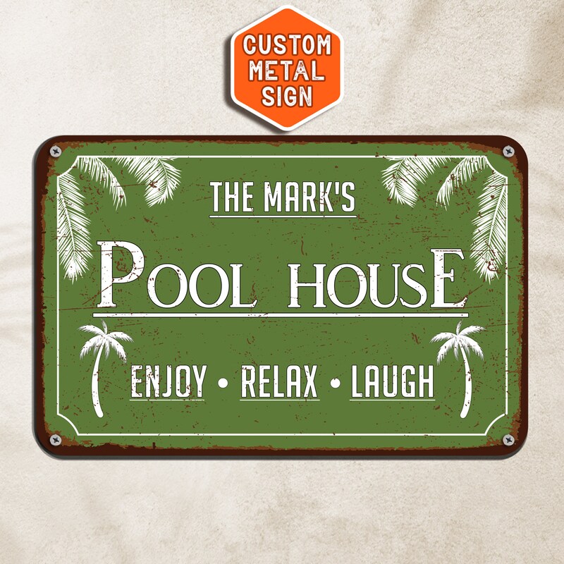 Pool House Sign - Etsy