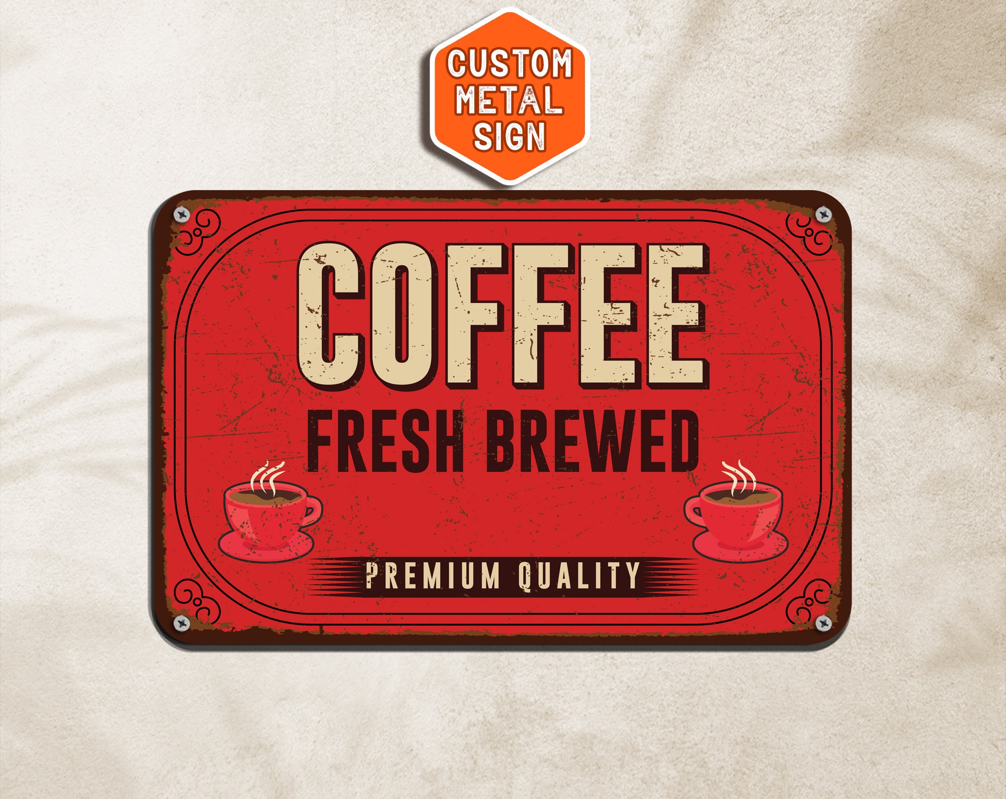 Fresh Coffee Sign Coffee Shop Decor Fresh Brewed Coffee Coffee Bar ...