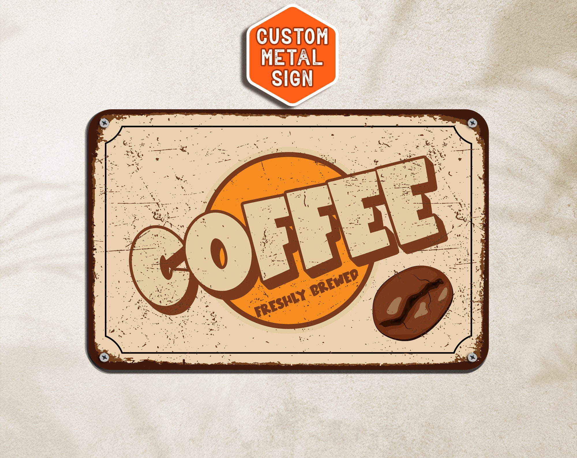 Fresh Coffee Sign Coffee Shop Decor Fresh Brewed Coffee Coffee Bar ...
