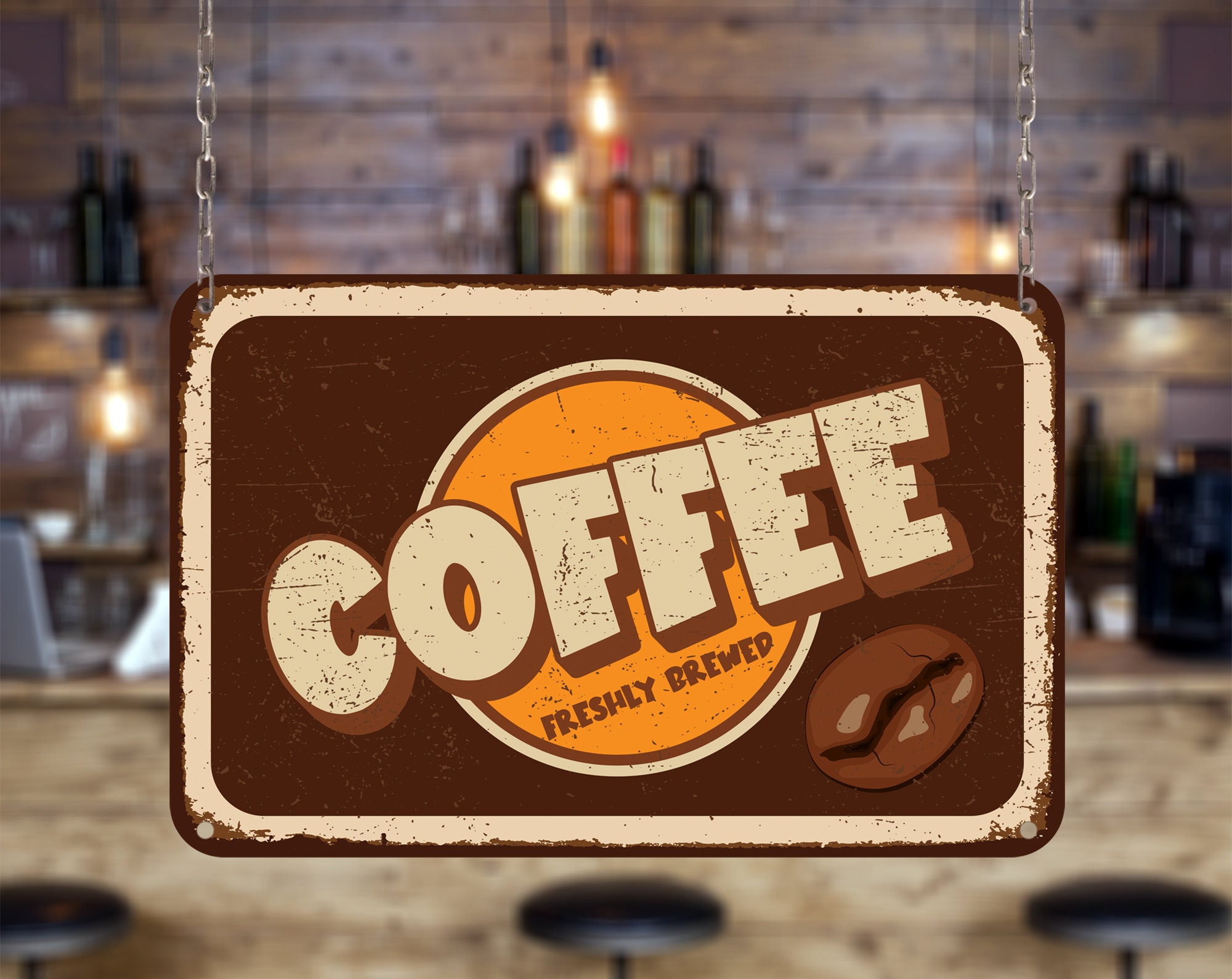 Fresh Coffee Sign Coffee Shop Decor Fresh Brewed Coffee Coffee Bar ...
