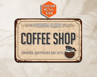 Personalized Coffee Bar, Coffee Shop Sign, Round Wooden Sign, Custom ...