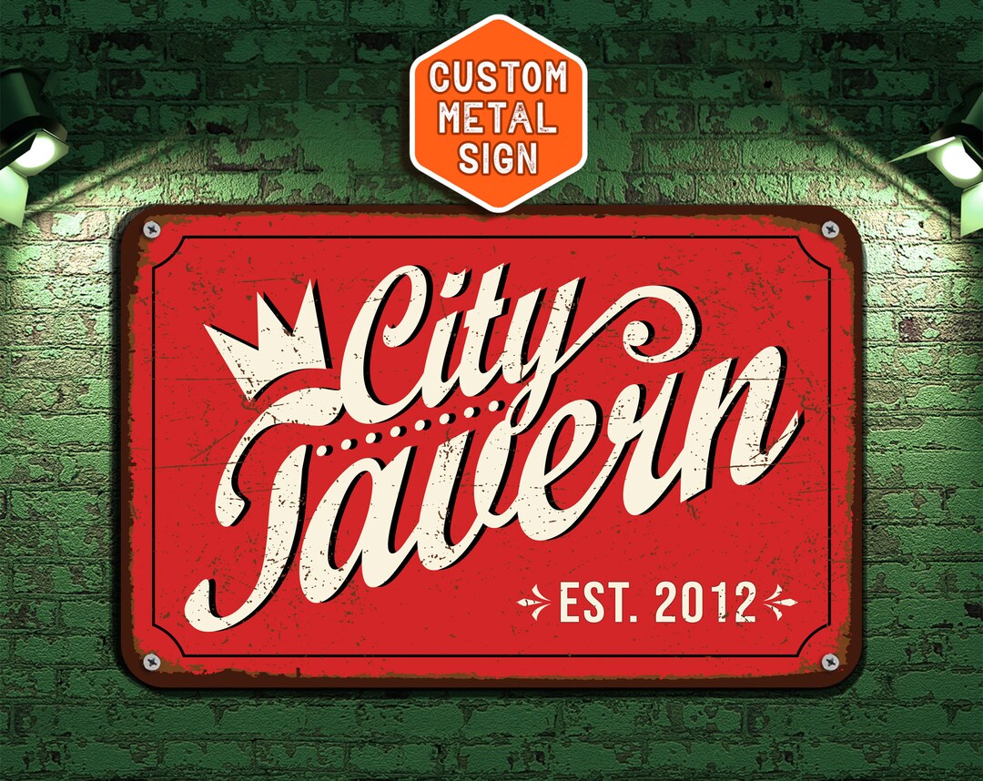Customizable TAVERN SIGN, Pub Sign, Custom Tavern Sign, Personalized ...