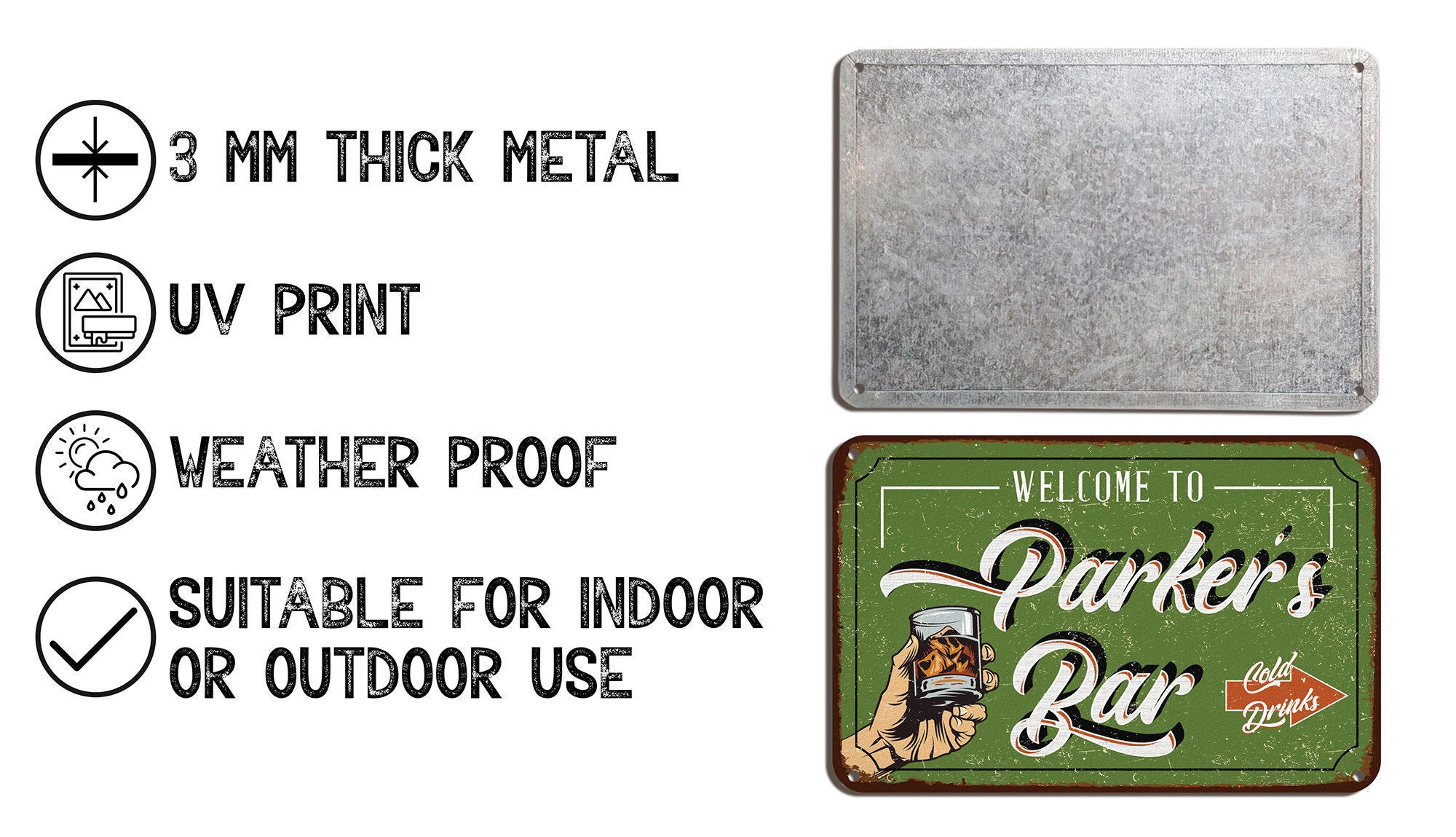 Garage Sign, Motorcycle Sign, Motorbike Sign, Wall Decor, Custom Metal ...