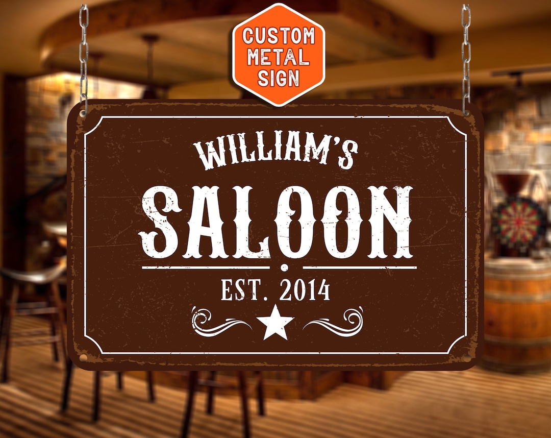 Saloon Sign, Saloon Decor, Old Saloon Sign, Western Saloon Sign, Old ...