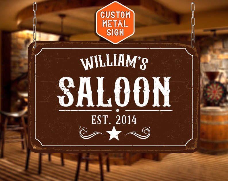 Saloon Sign, Saloon Decor, Old Saloon Sign, Western Saloon Sign, Old ...